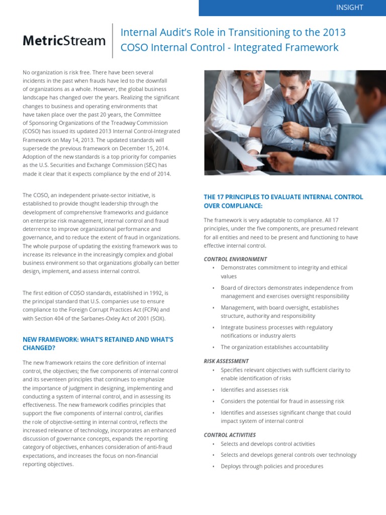 Internal Audit COSO | PDF | Internal Control | Internal Audit