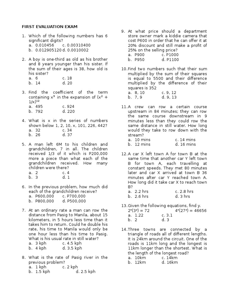 CE Problem Set | PDF | Bending | Beam (Structure)