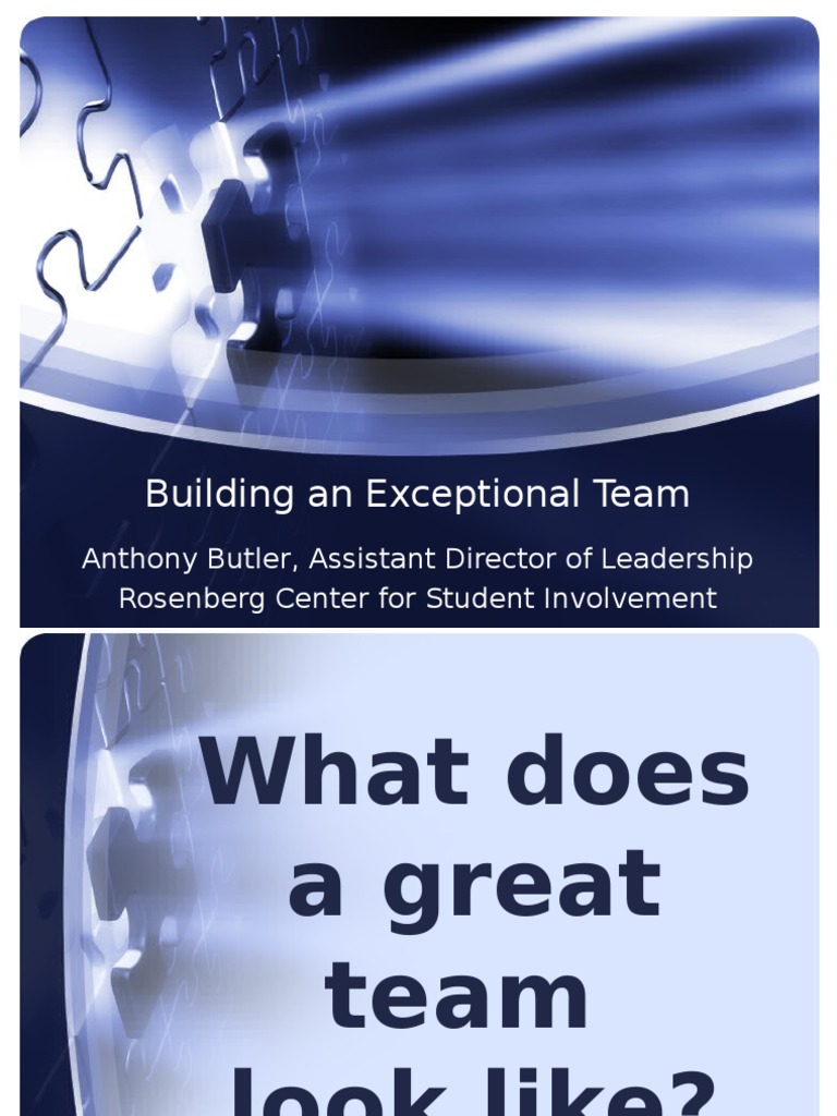 Building An Exceptional Team | Download Free PDF | Leadership