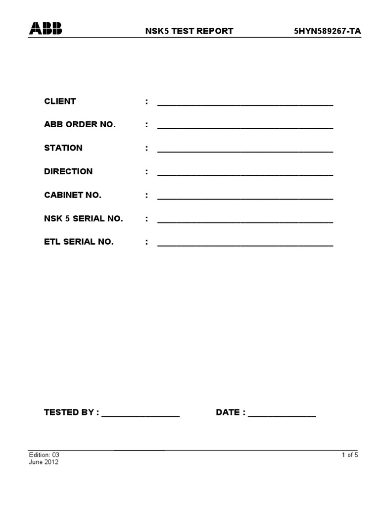 Test Report Format - NSK5 | PDF | Modem | Transmitter
