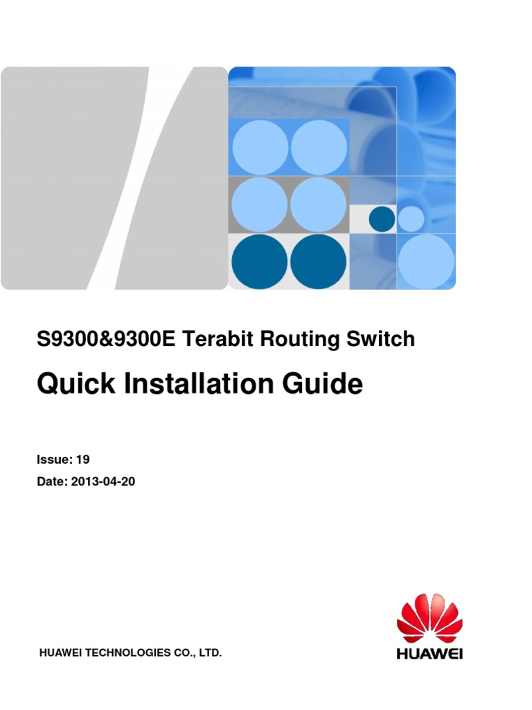 Quick Installation Guide: S9300&9300E Terabit Routing Switch | PDF ...