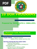DOH NUTRITION PROGRAM CHN Reviewer | PDF | Micronutrient | Malnutrition