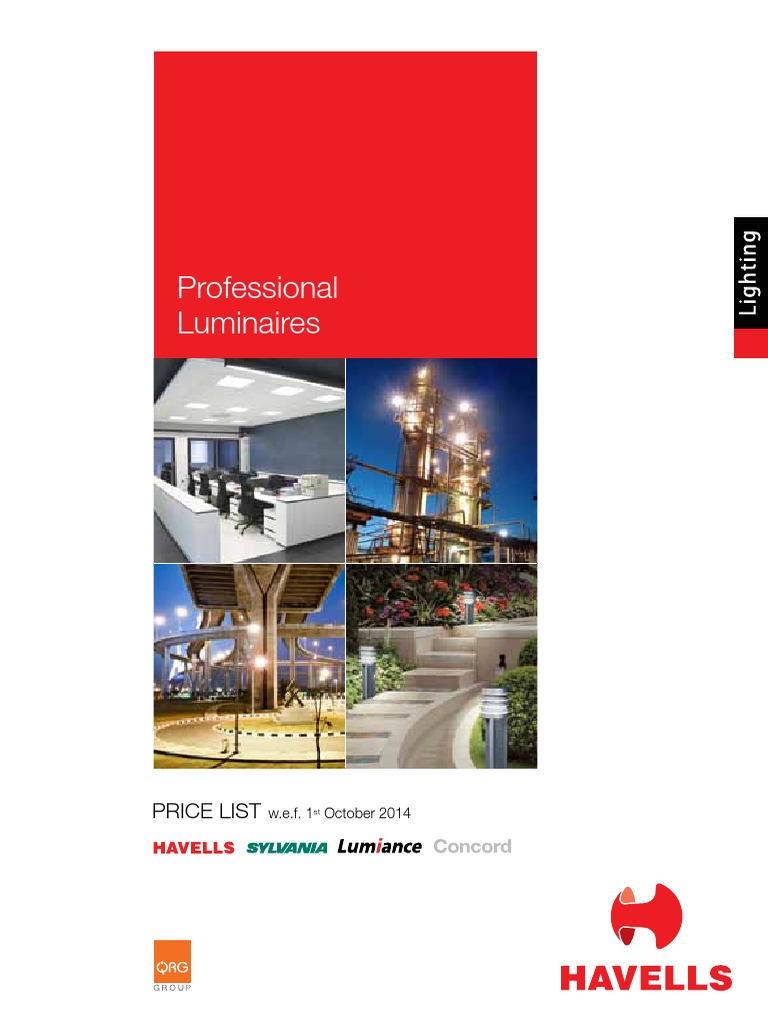 Havells Professional Luminaires Price List | PDF