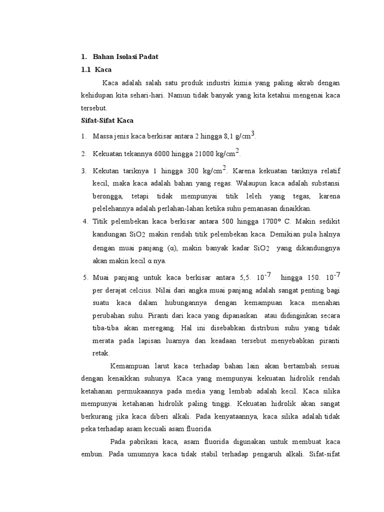 Bahan Isolasi Padat | PDF