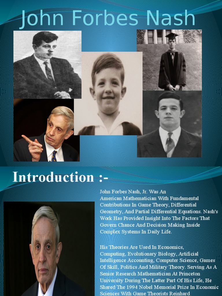 John Forbes Nash | PDF | Teaching Mathematics | Science