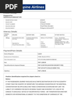 Cebu Pacific Flight Itinerary Sample | PDF | Aviation | Business
