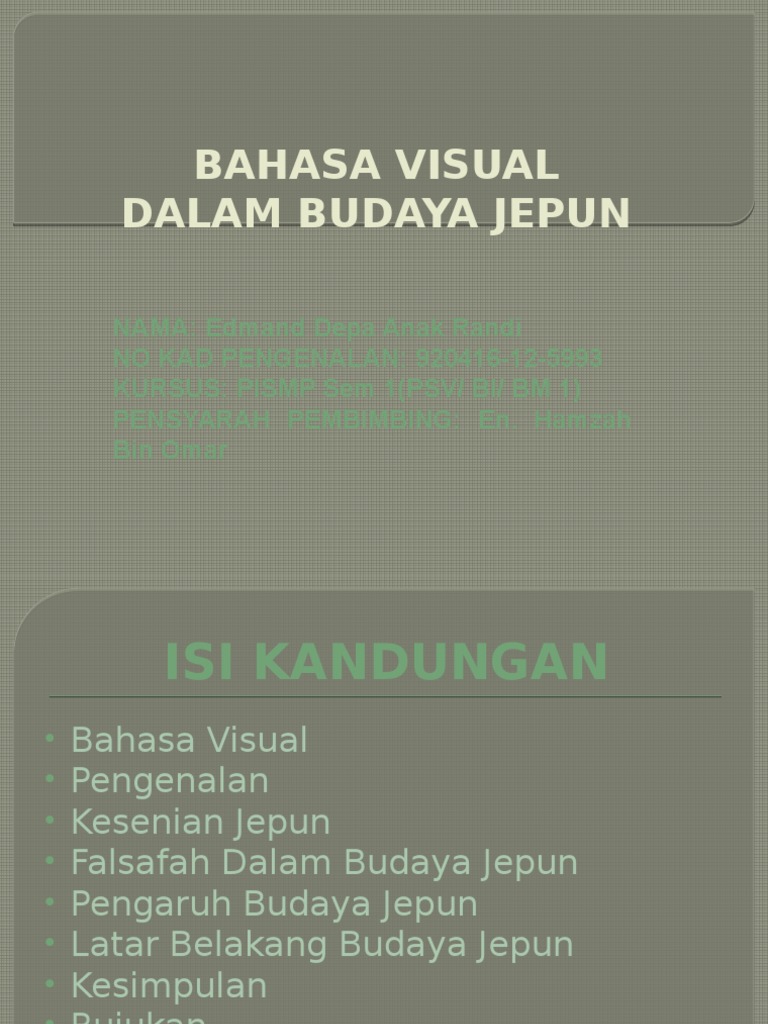 Bahasa Visual Jepun | PDF
