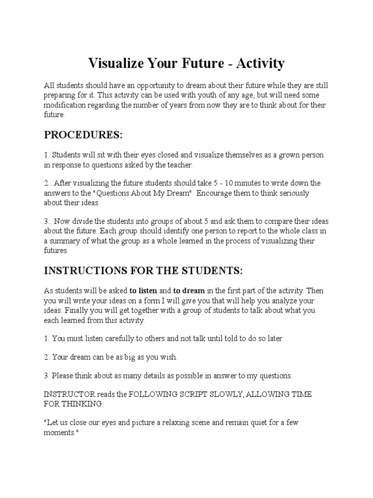 Visualize Your Future | Download Free PDF | Entrepreneurship | Inventory