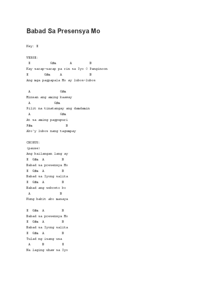 Tagalog Gospel Songs With Lyrics