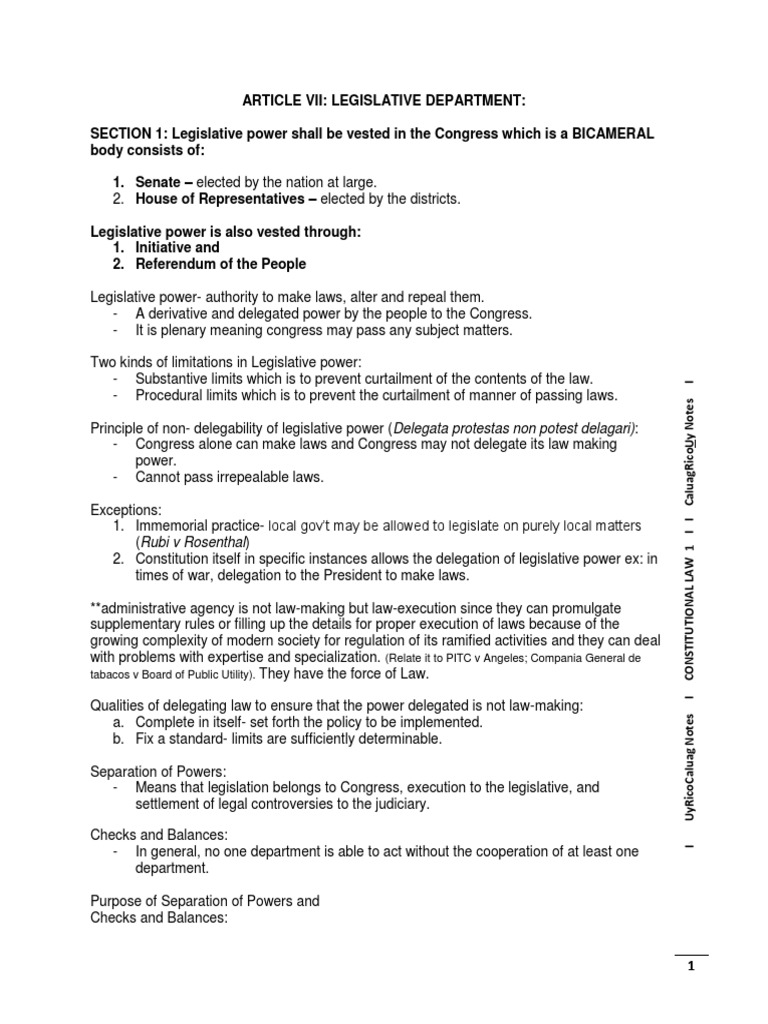 Constitutional Law 1 Codal Notes and Reviewer | PDF | Judiciaries ...