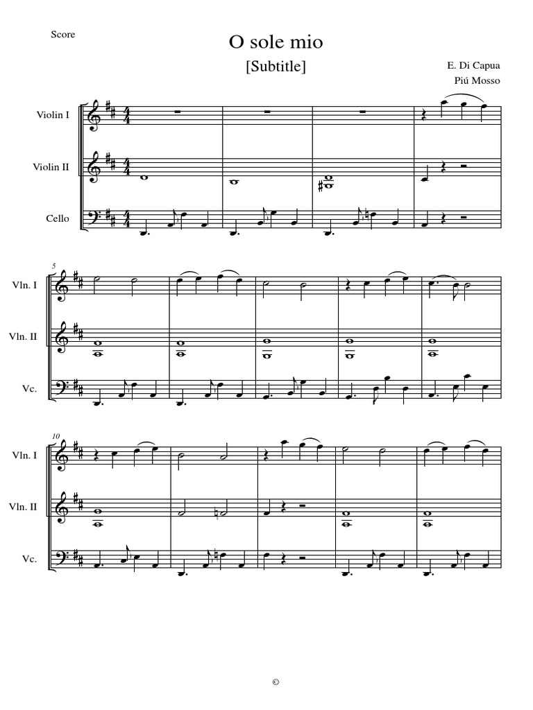 O Sole Mio | PDF