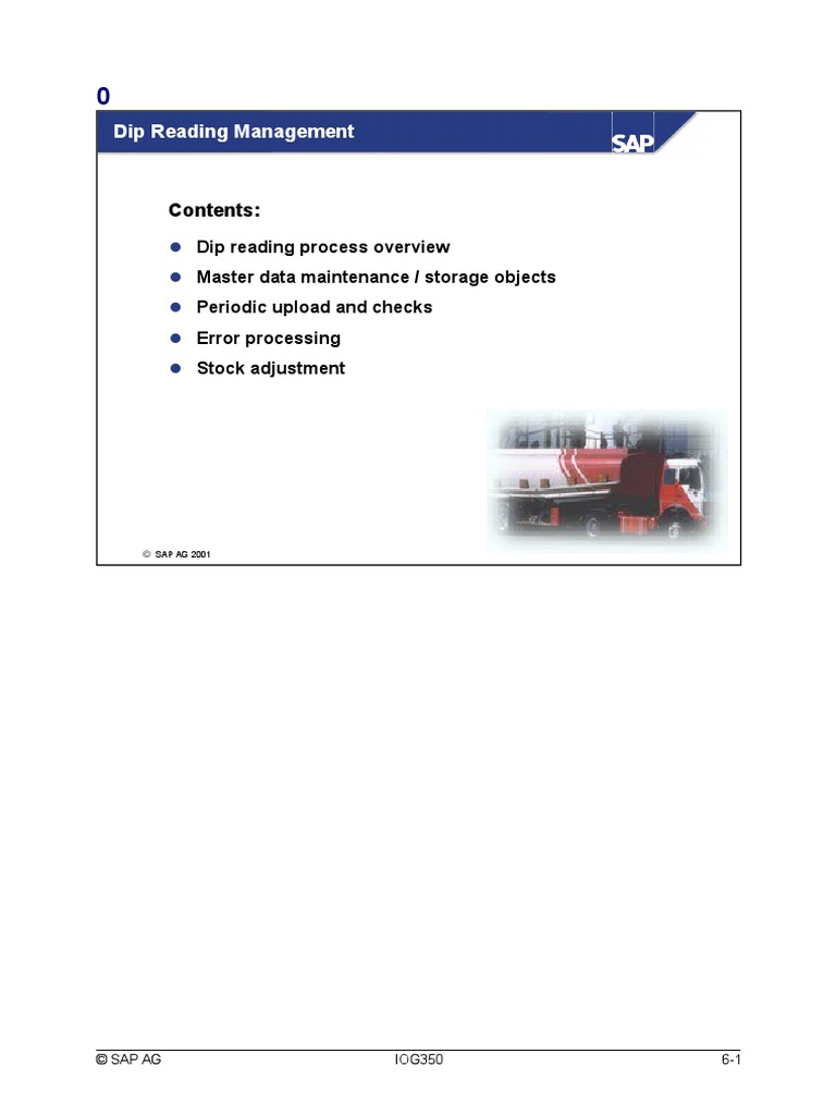 Dip Reading Management: Contents | PDF | Engineering Tolerance | Logistics