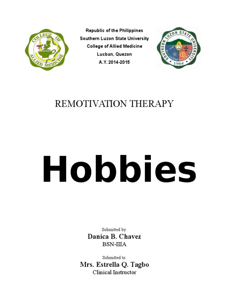 Remotivation Therapy: Hobbies Session Guide | PDF | Self-Improvement