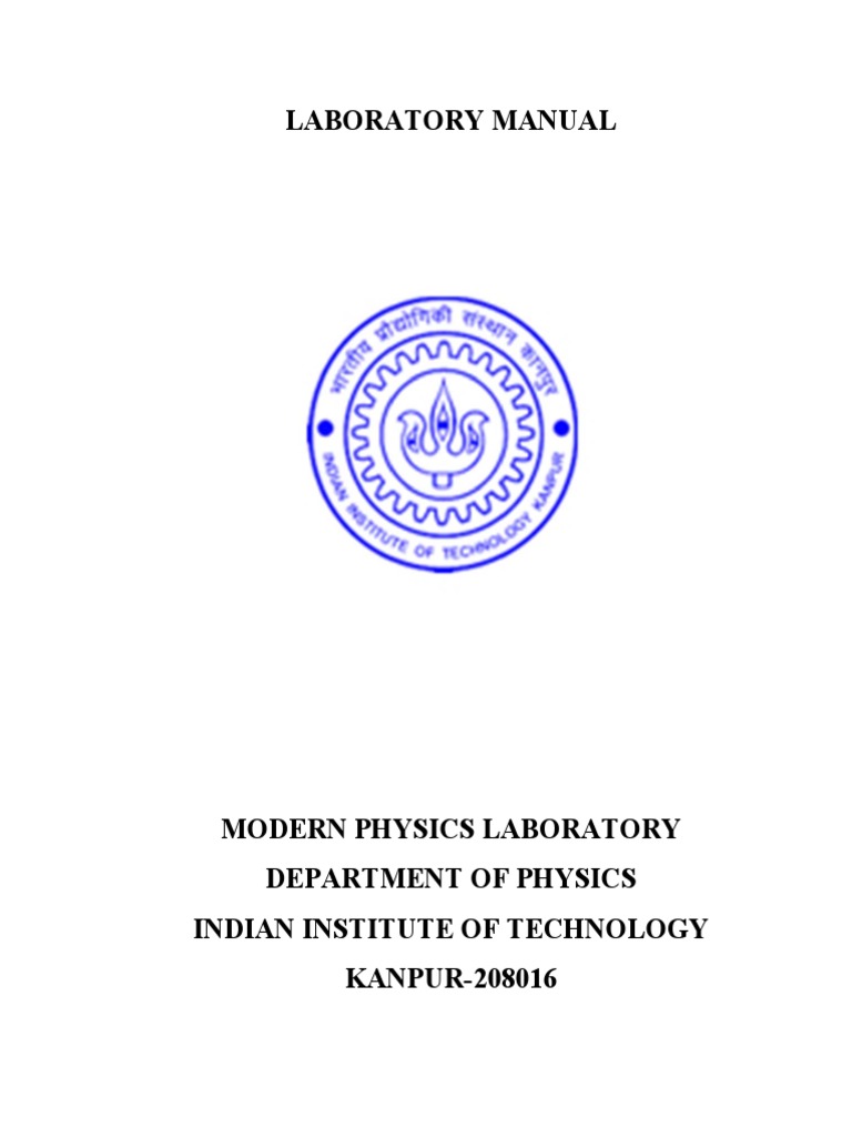 Manual of Modern Physics Experiment | PDF | Errors And Residuals ...