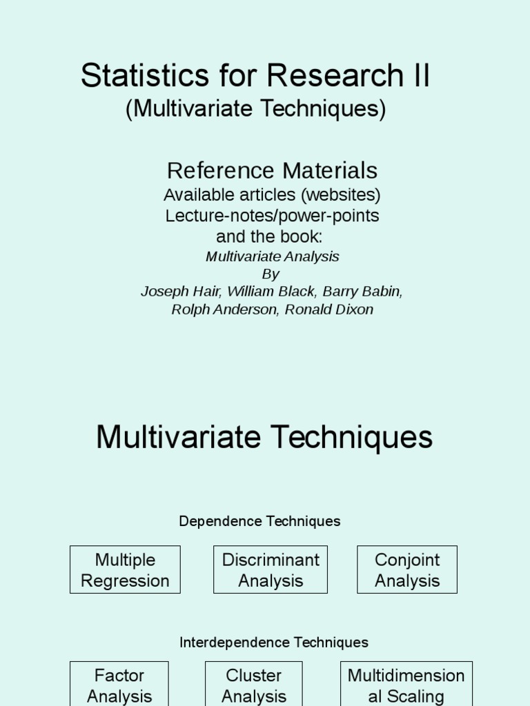 Cluster Analysis Techniques | PDF | Cluster Analysis | Data Analysis