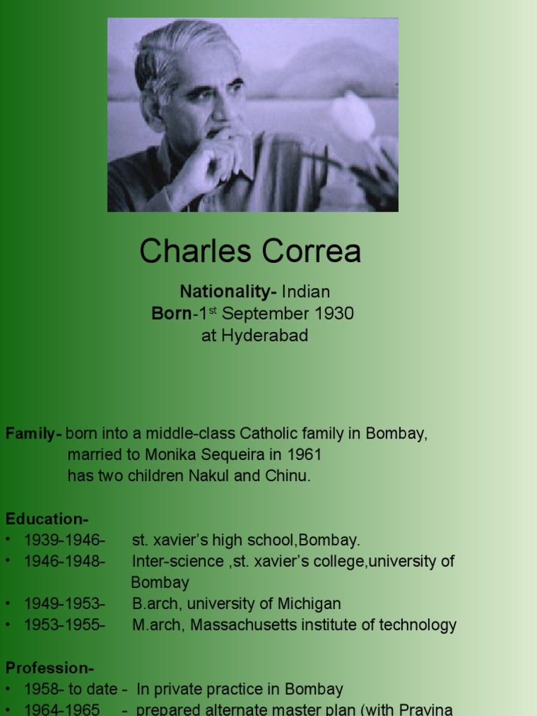 Charles Correa: An Architectural Biography and Analysis of his Works ...