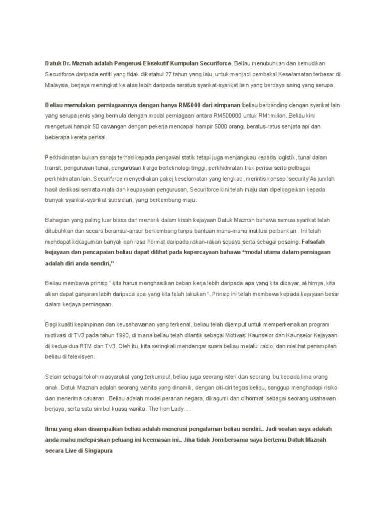 Resources DR Maznah Hamid | PDF