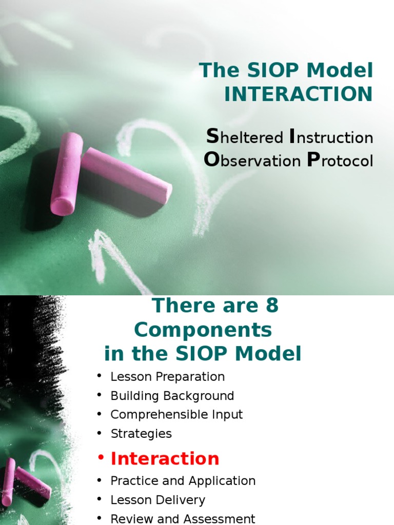 The SIOP Model Interaction | Pedagogy | Cognitive Science