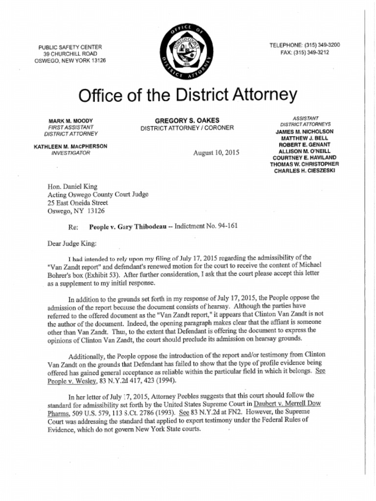 DA Greg Oakes' Filing | PDF