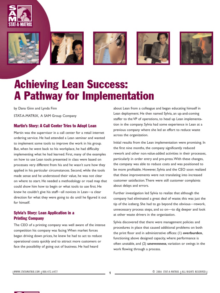 Lean White Paper | PDF | Lean Manufacturing | Top Down And Bottom Up Design