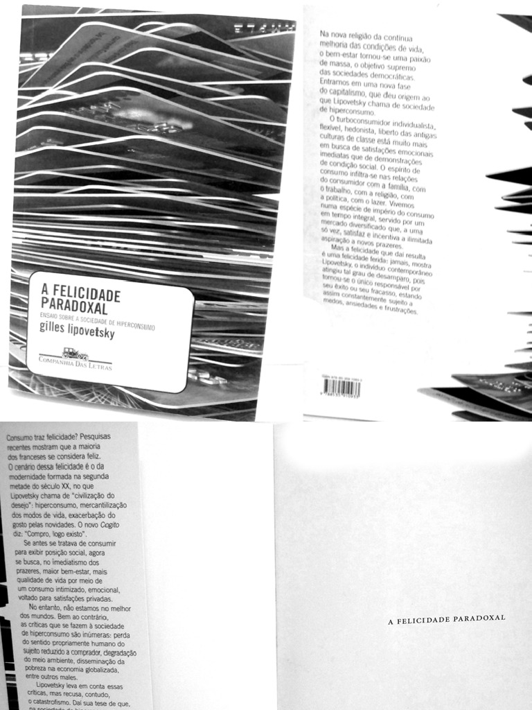 Gilles Lipovetsky - A Felicidade Paradoxal - Ensaio Sobre A Sociedade ...