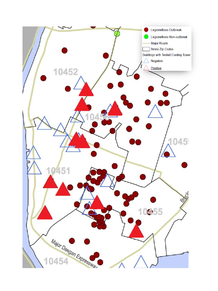 Map of Legionnaires' Disease Outbreak | PDF