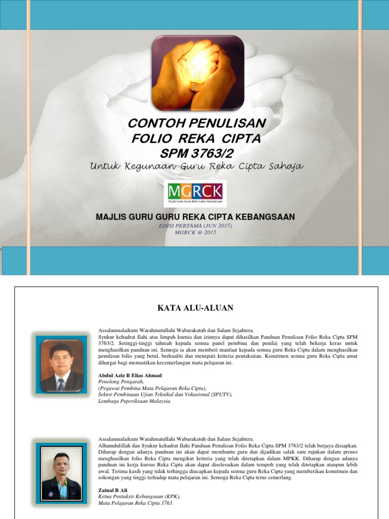 Contoh Penulisan Folio Reka Cipta 3763 SPM Kertas 2 | PDF