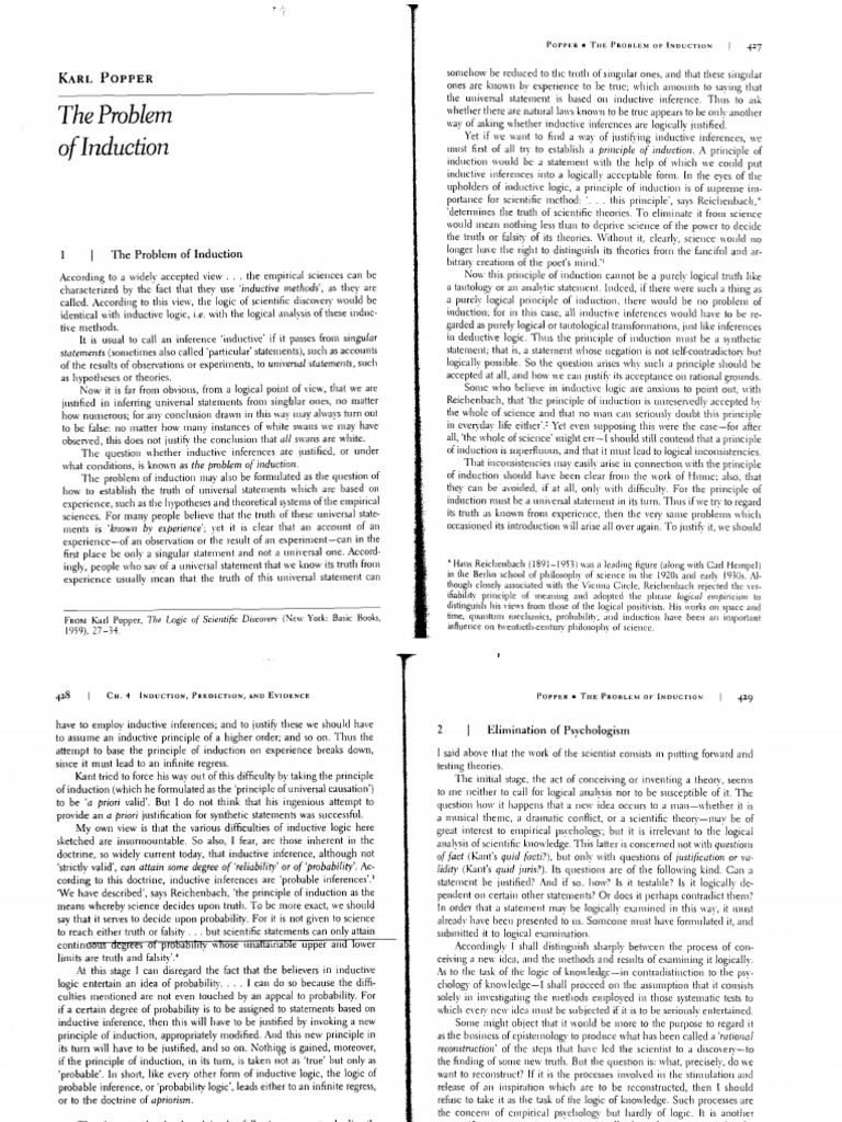 The Problem of Induction | PDF | Inductive Reasoning | Theory