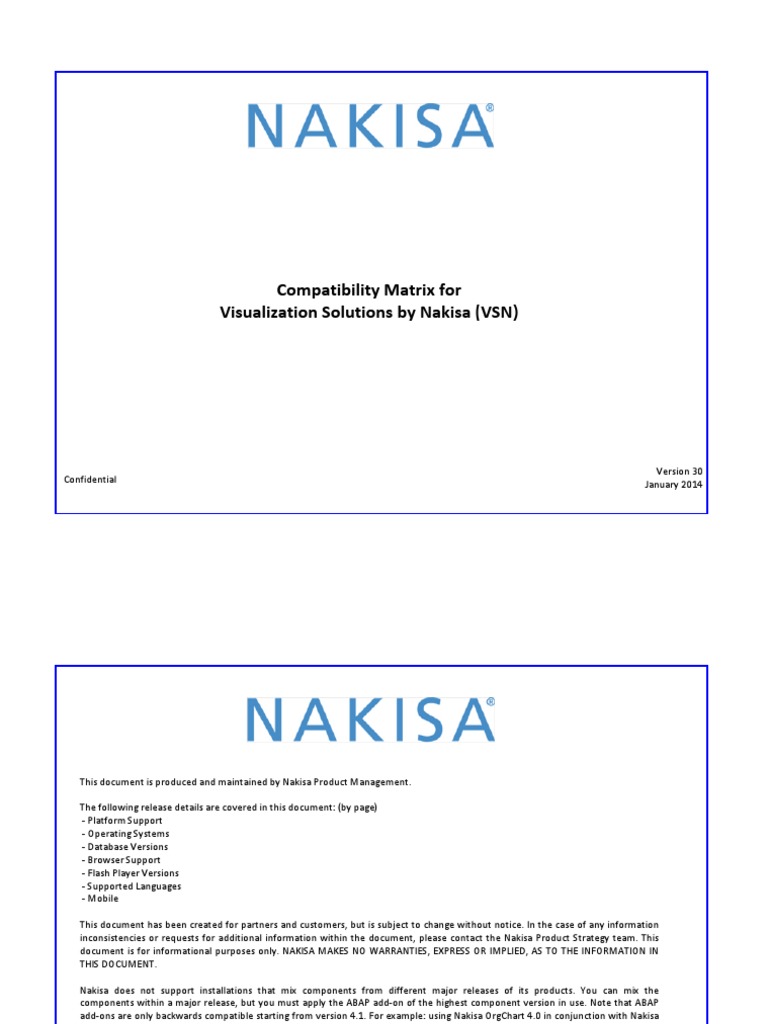 Compatibility Matrix SAP Nakisa | PDF | Google Chrome | Microsoft Windows