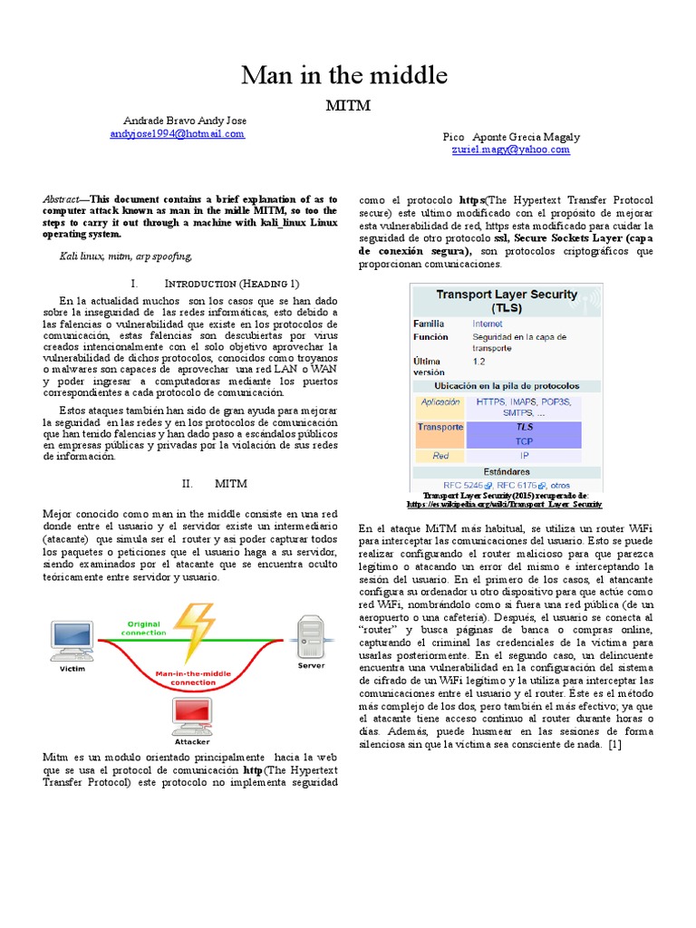 Man in The Middle | PDF | Arquitectura de Computadores | Informática
