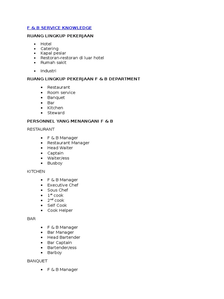 F B Service | PDF | Grilling | Menu