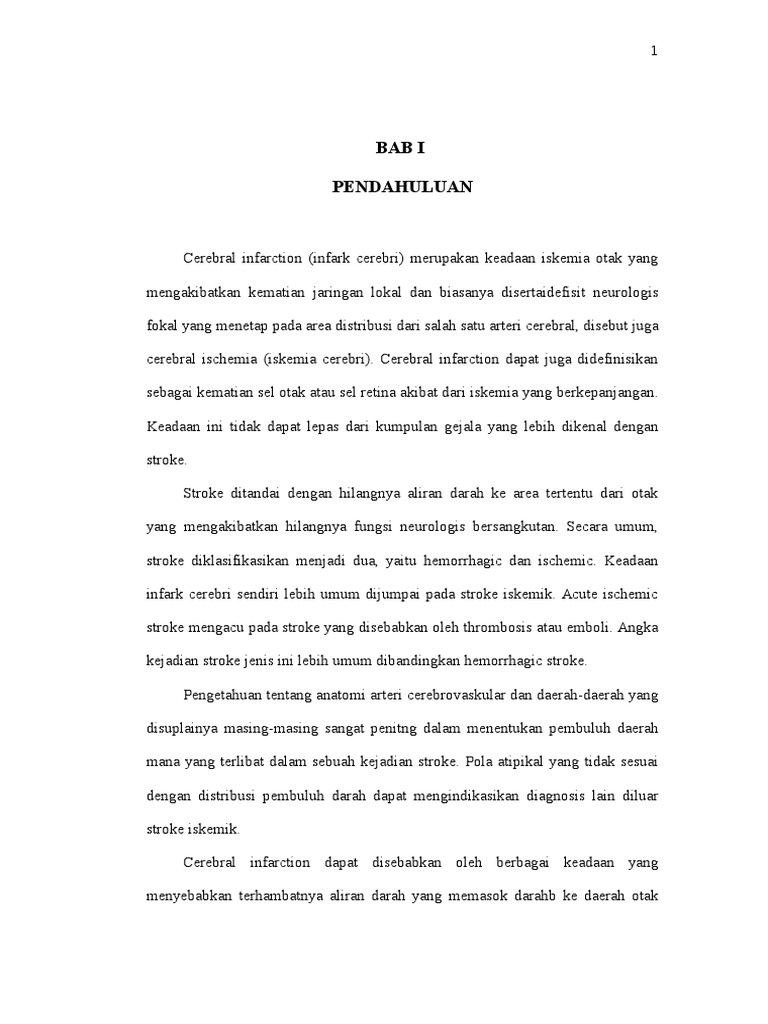 Diagnosa Infark Cerebri pada Stroke | PDF