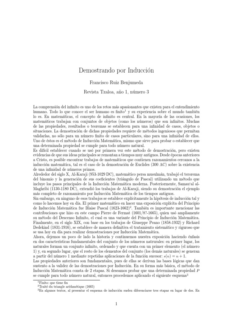 Demostraciones | PDF | Conjunto (Matemáticas) | infinito