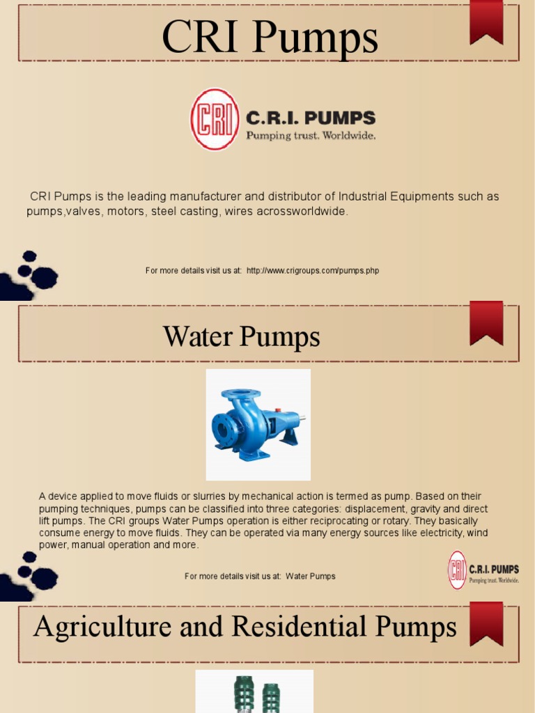 CRI Pumps | PDF | Pump | Engines