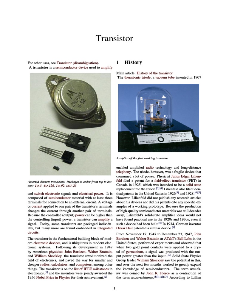 Transistor | PDF | Field Effect Transistor | Transistor