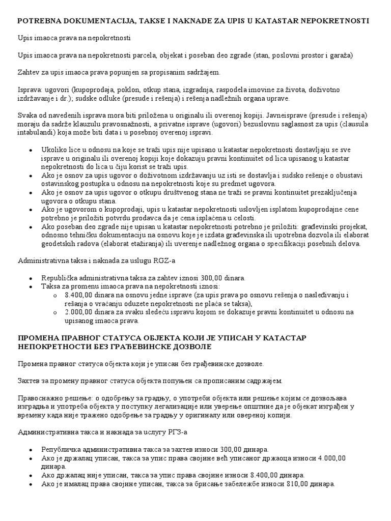 Katastar Zgrada2 | PDF