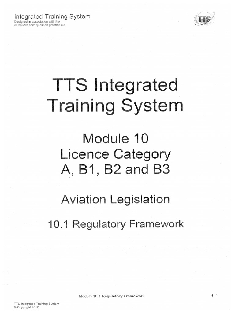 TTS Notes 10.1 Regulatory Framework | PDF