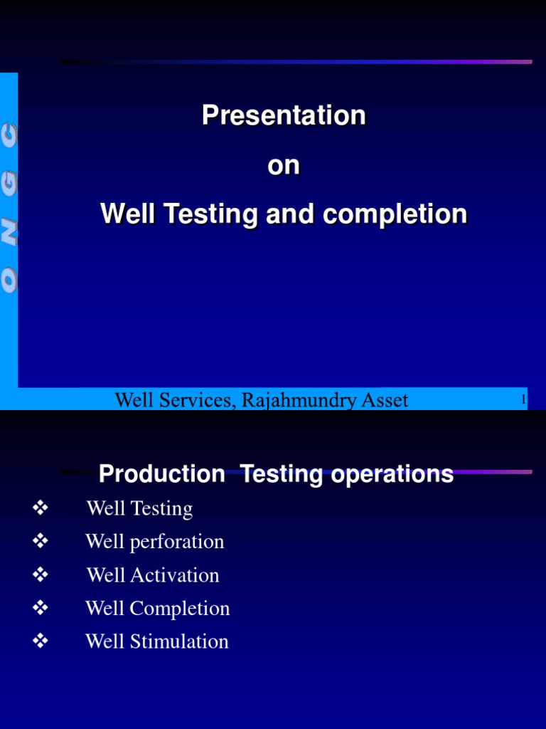 Well Tests Summarised | PDF | Casing (Borehole) | Oil Well
