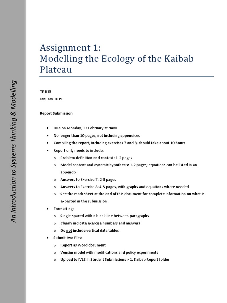 Modelling The Ecology of The Kaibab Plateu | PDF | Causality ...