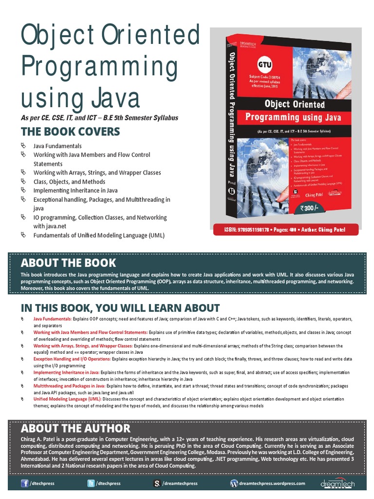 Object Oriented Programming Using Java | Pdf | Class (computer 