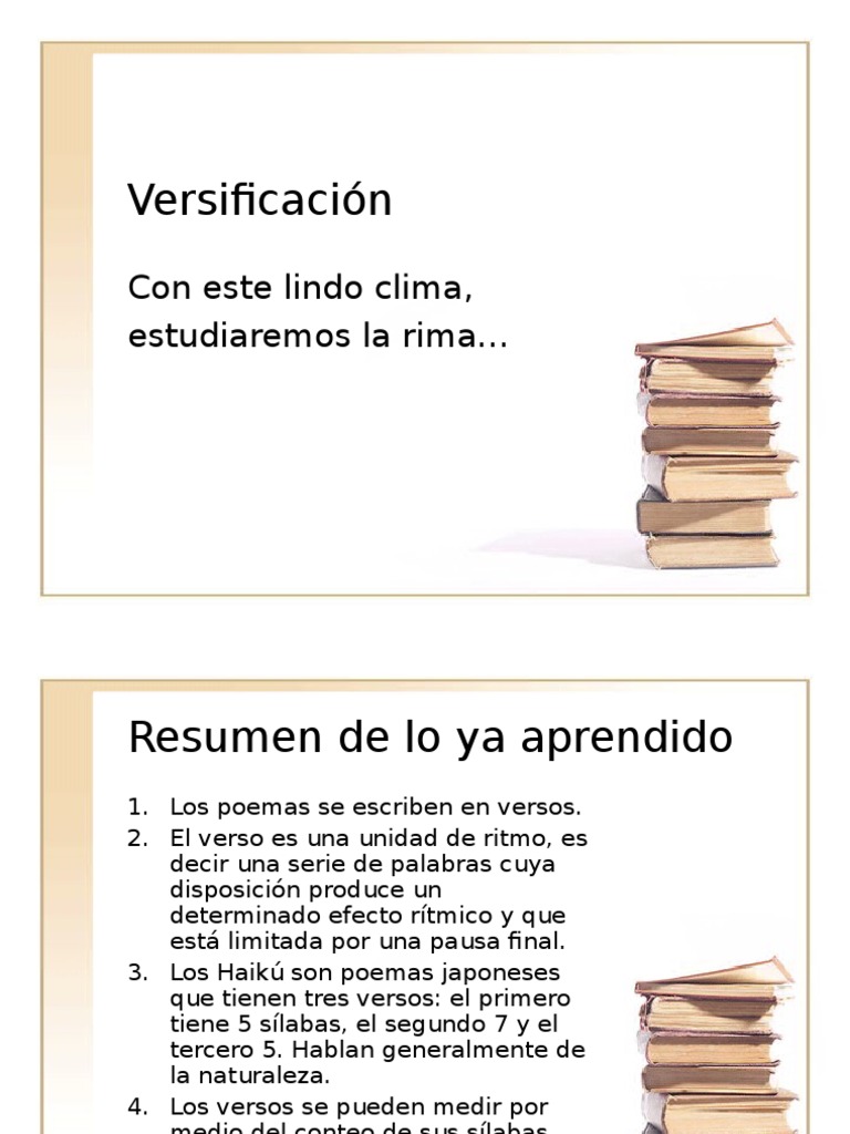 Versificación | Metro (poesía) | Ritmo Poético | Prueba gratuita de 30 ...