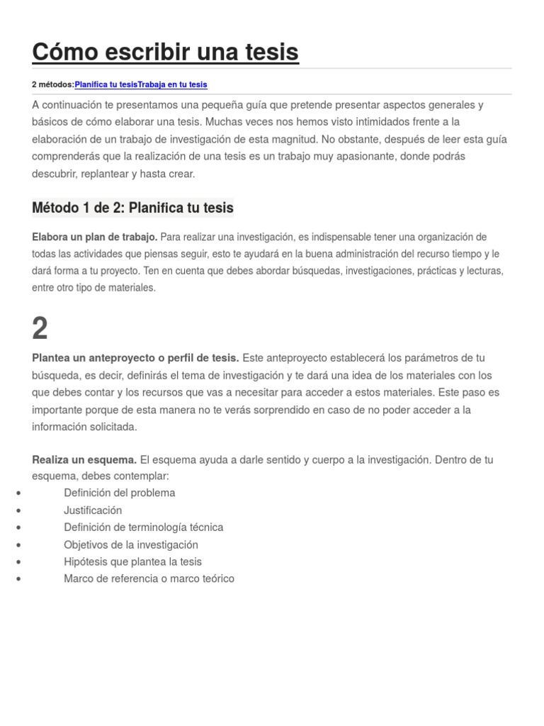 Cómo Escribir Una Tesis | PDF | Método científico | Lógica