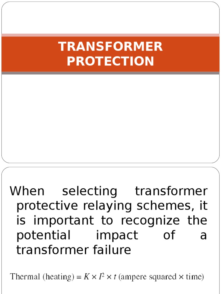 7 Transformer-Protection | PDF | Transformer | Relay