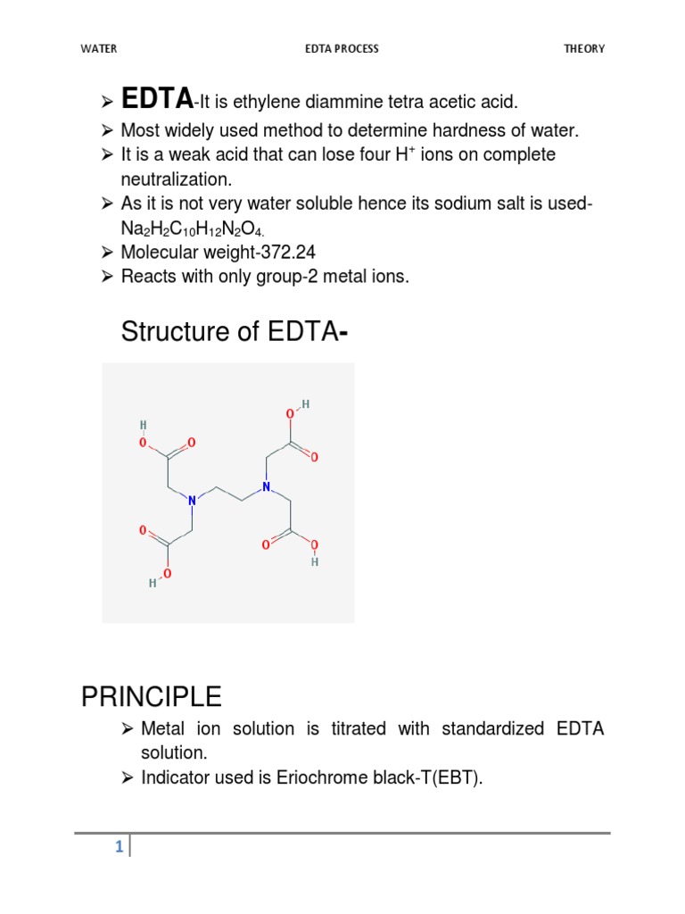 Edta | Ethylenediaminetetraacetic Acid | Titration