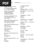 Interchange 1 Units 1-2 Quiz | PDF