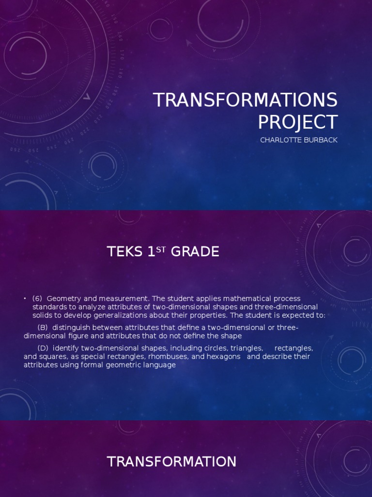 Transformations Project | PDF | Shape | Geometric Shapes