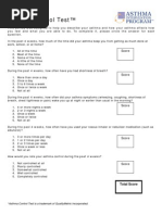 ACQ-5 Asthma Control Questionnaire | PDF