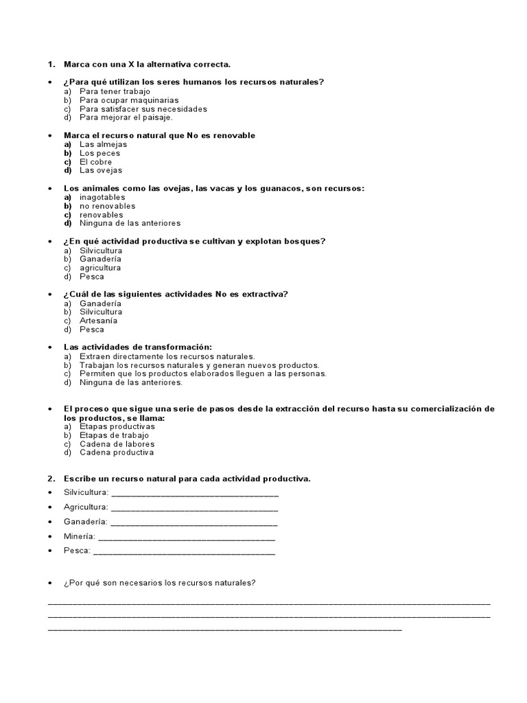 prueba recursos naturales.doc | Tecnología energética | Los bosques ...