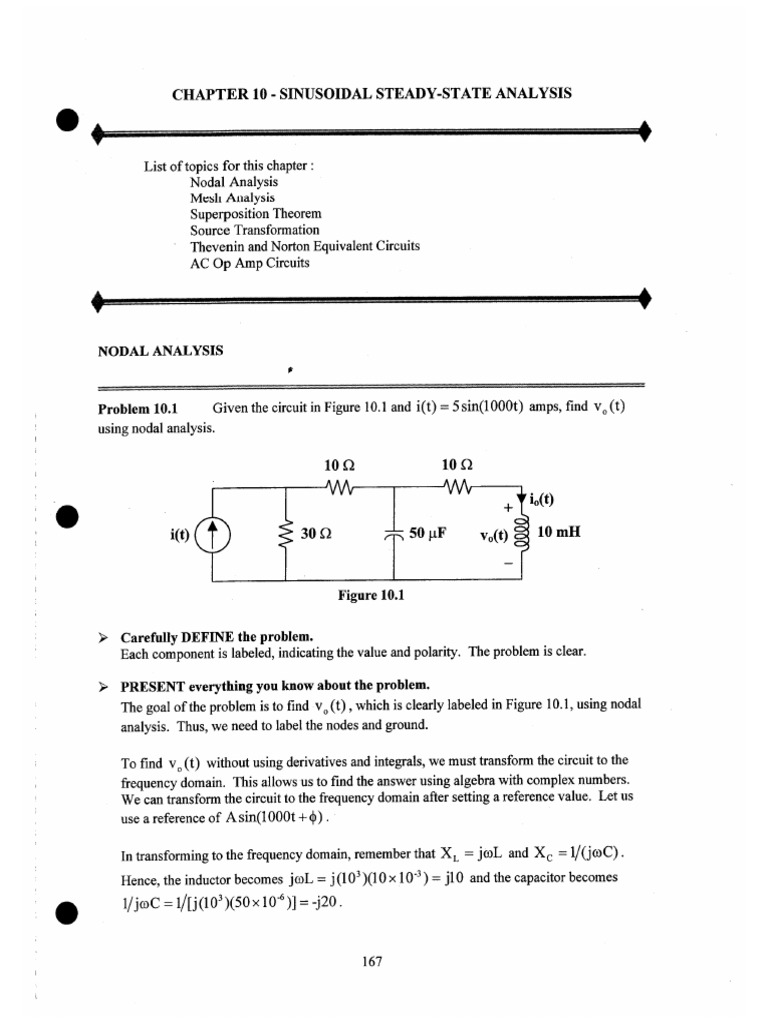 Chapter 10 Sinusoidal Steady State Analysis | PDF