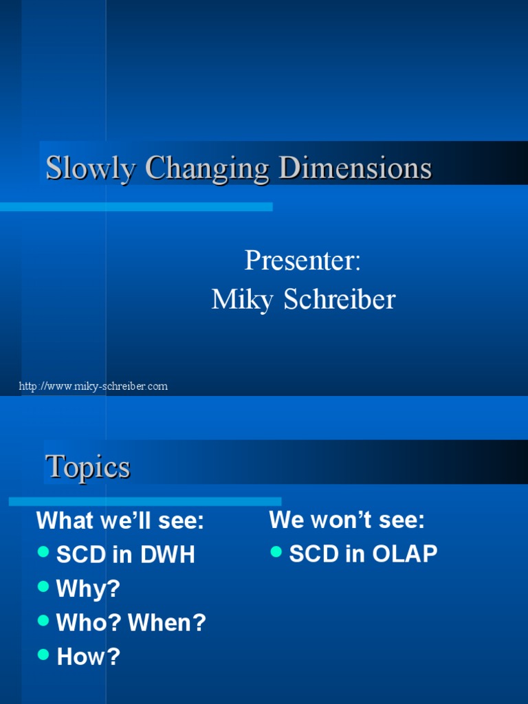 Slowly Changing Dimensions | PDF | Databases | Software Design